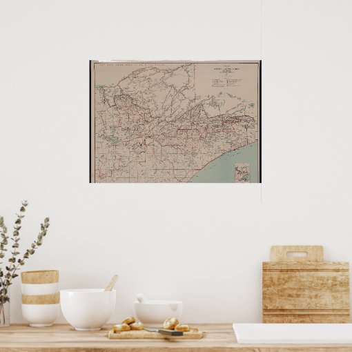 1928 Superior National Forest Map - BWCA Poster | Zazzle