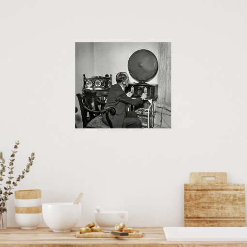 1930 HAM RADIO OPERATOR POSTER | Zazzle