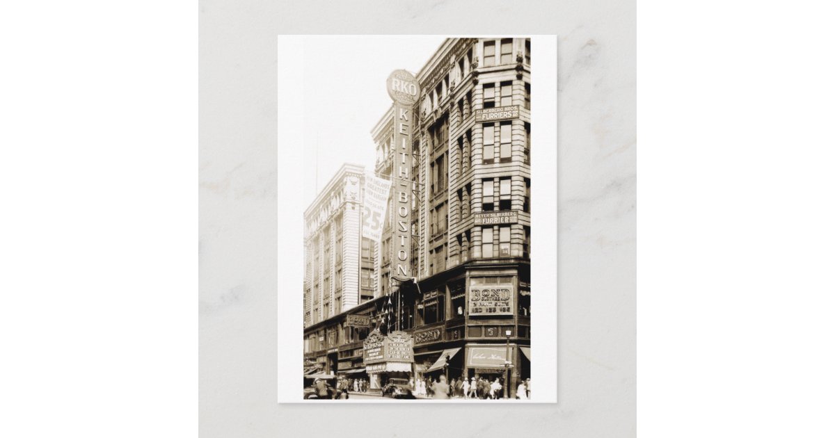1930 RKO Keith Theater in Boston Postcard | Zazzle