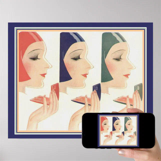 1930's Art Deco Compact Ad 16 x 20 Poster | Zazzle