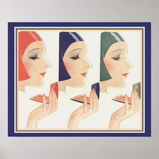 1930's Art Deco Compact Ad 16 x 20 Poster | Zazzle.com