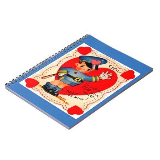 1930s police boy valentine notebook | Zazzle