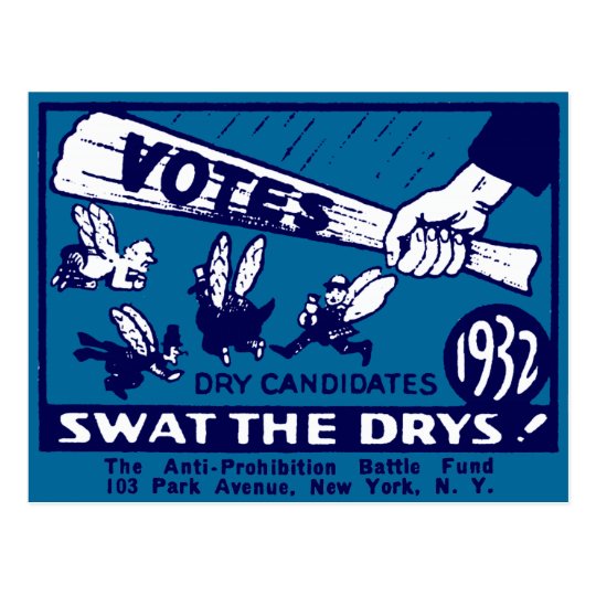 1932 Anti-Prohibition Campaign Postcard | Zazzle.com