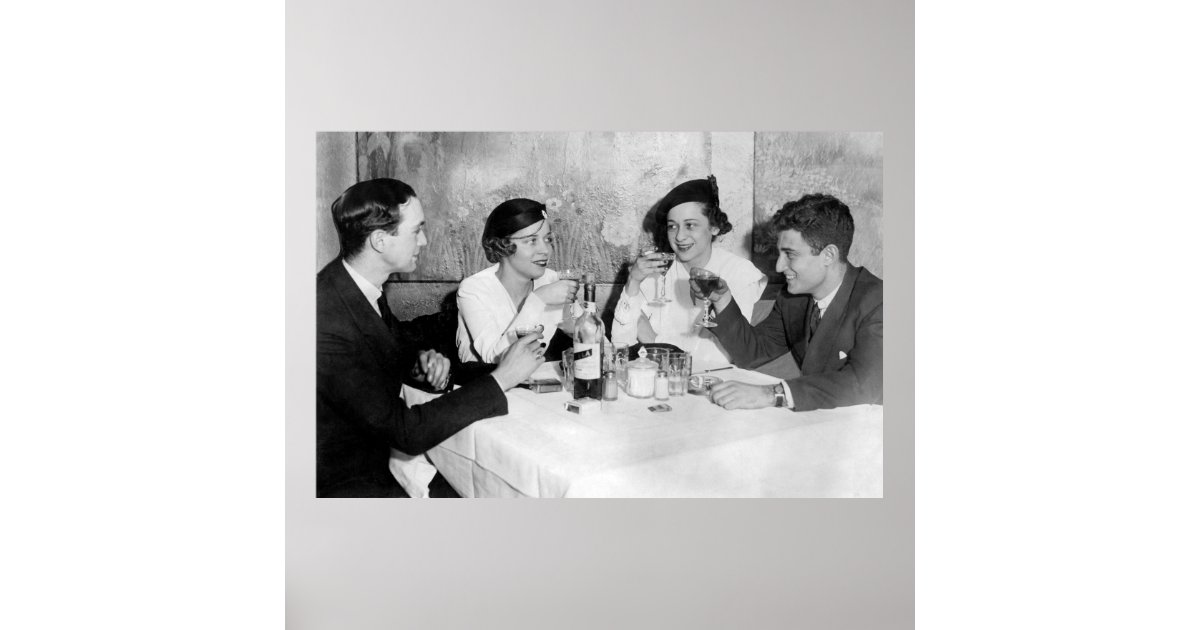 1933 PROHIBITION ENDS DOUBLE DATE POSTER | Zazzle
