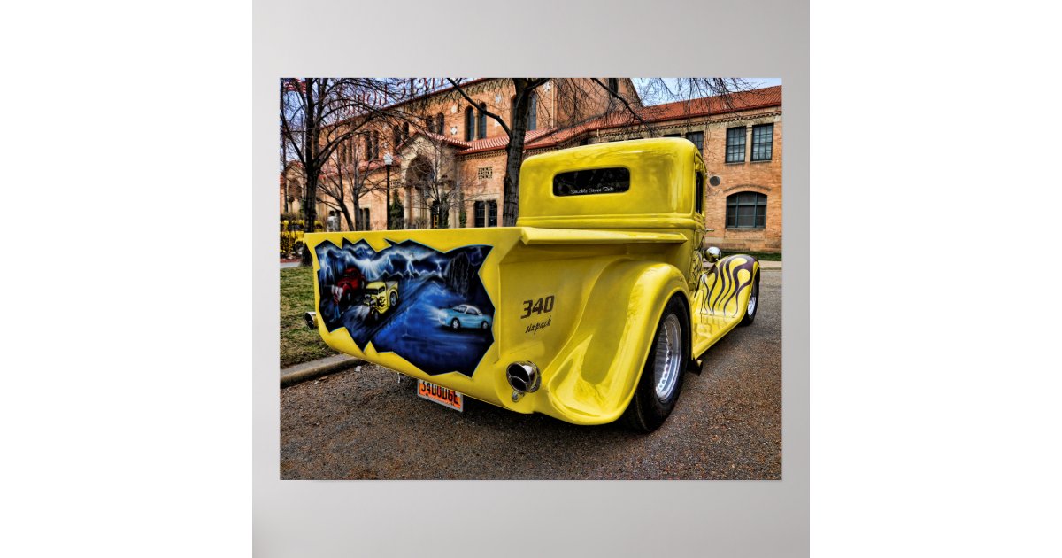 1934 dodge pickup street rod poster | Zazzle