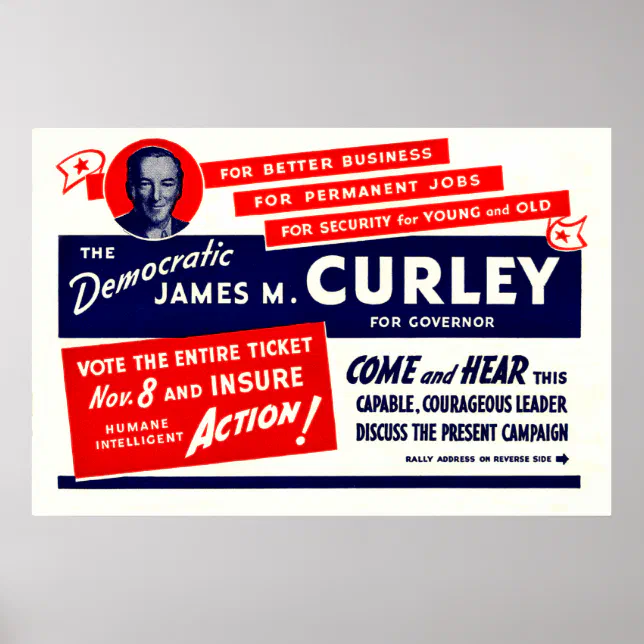 1934 James Michael Curley Poster | Zazzle