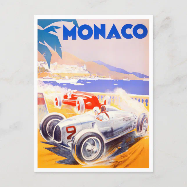 1936 Monaco Grand Prix vintage racing Postcard | Zazzle