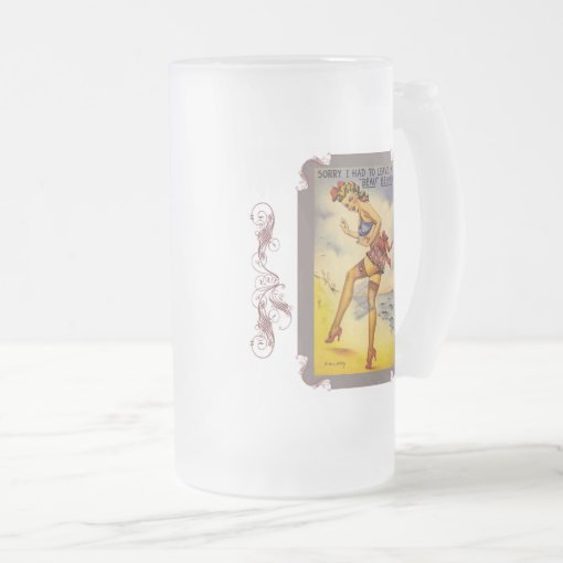 1940s Bathing Beauty Funny Frosted Beer Mug | Zazzle