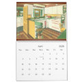 1940s Kitchen Vintage Farmhouse Decor 12 Month Calendar | Zazzle