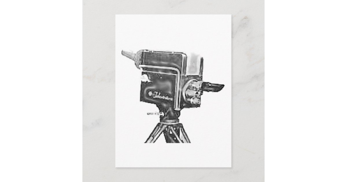 1940's or 1950's Broadcast Studio TV Camera Postcard | Zazzle