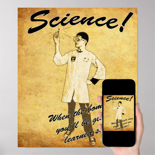 1940s Retro Science Poster | Zazzle