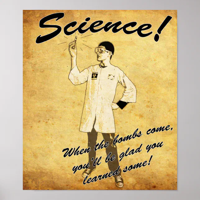 1940s Retro Science Poster | Zazzle