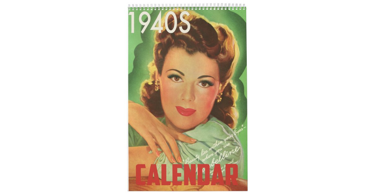 1940s Style Wall Calendar | Zazzle