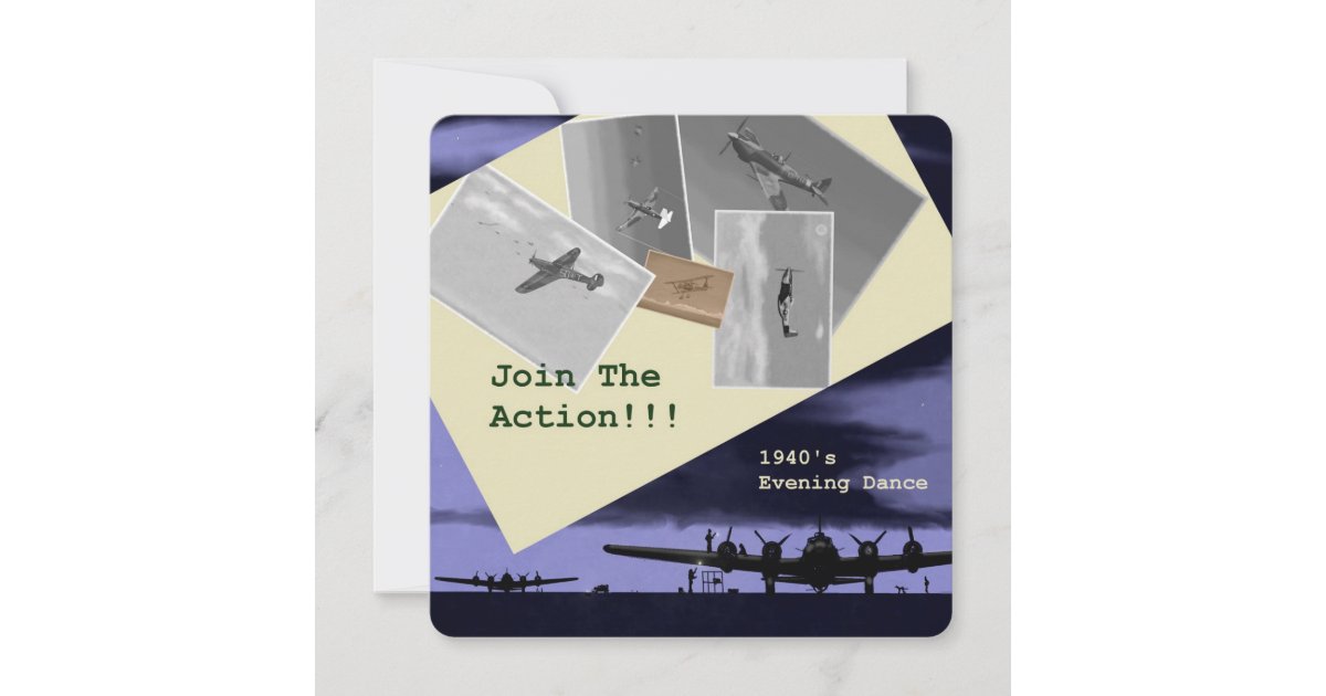 1940's Themed Party Invitations | Zazzle