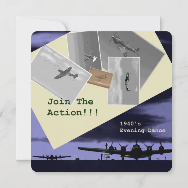 1940's Themed Party Invitations | Zazzle