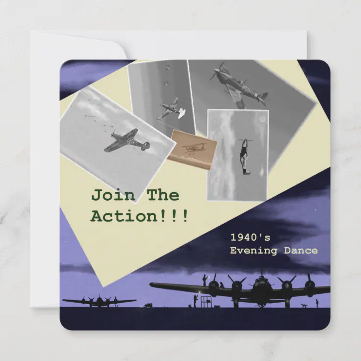 1940's Themed Party Invitations | Zazzle