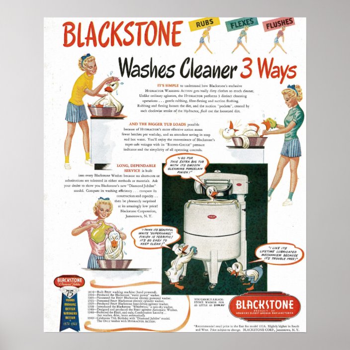 1940s Washing Machine Ad Poster | Zazzle.com