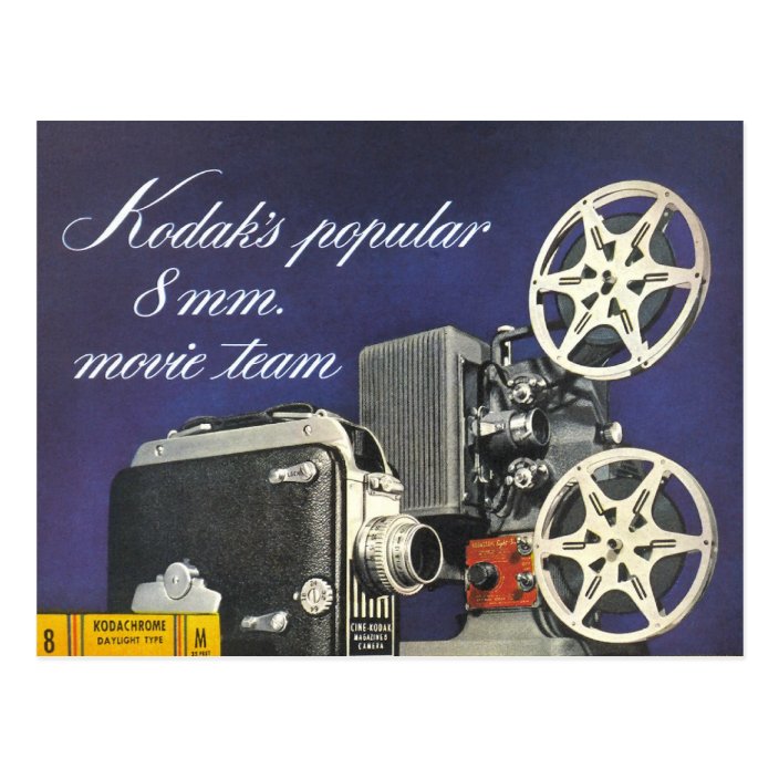 1942 Movie Camera and Projector Postcard | Zazzle.com