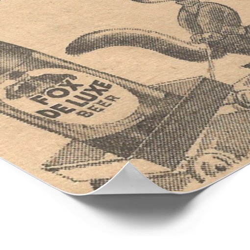 1948 Ad Fox DeLuxe Beer Poster | Zazzle