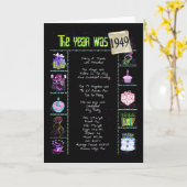 1949 Birthday Fun Facts Card | Zazzle