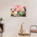 1950's Afternoon Tea Mid Century Modern Art Medium Poster | Zazzle