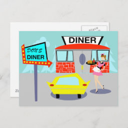 1950's Diner Postcard | Zazzle