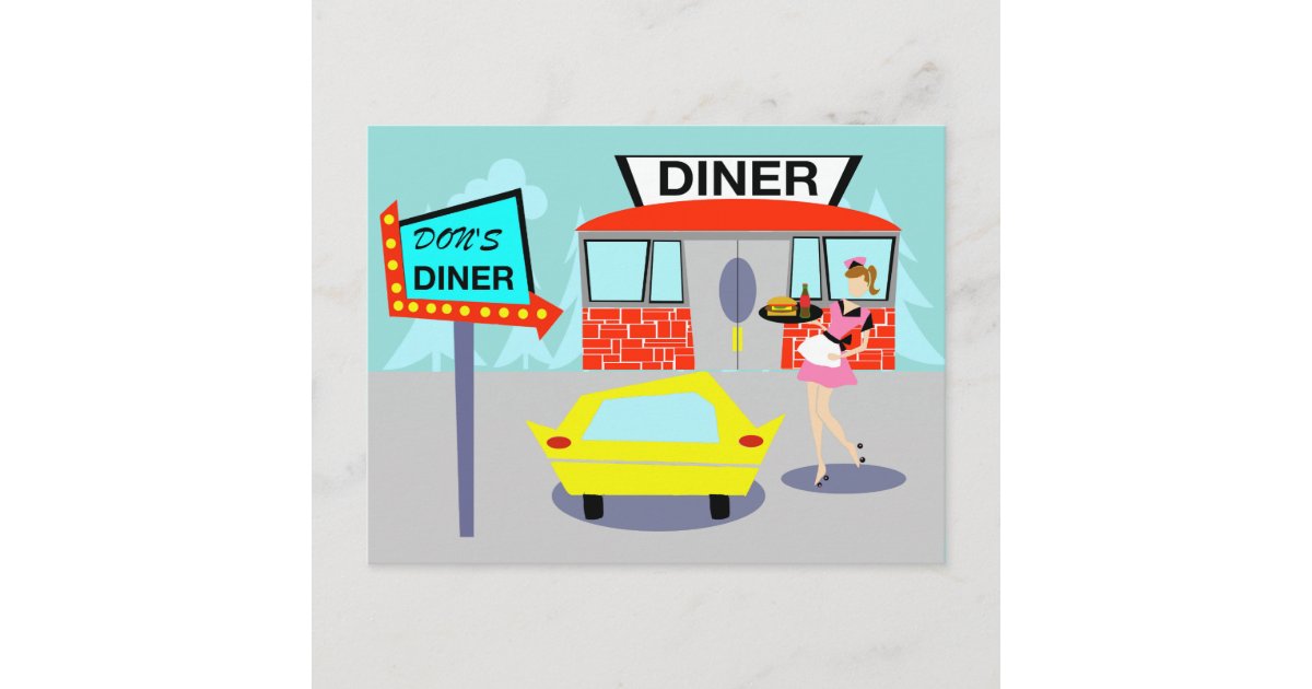 1950's Diner Postcard | Zazzle