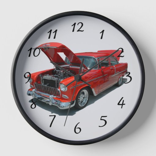 1950's Era Chevrolet Belair round clock | Zazzle