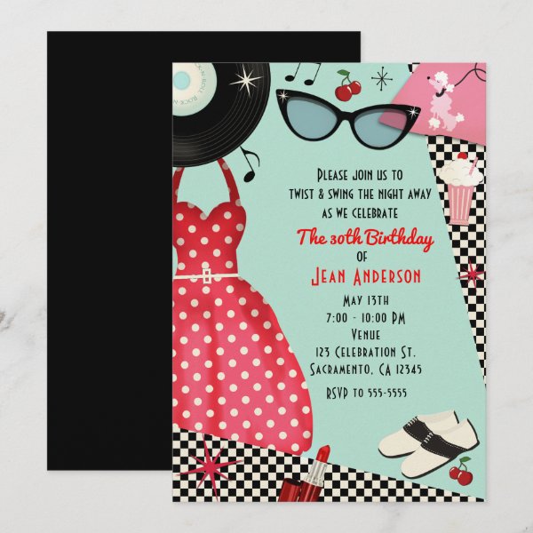 1950 Party Invitations | Zazzle