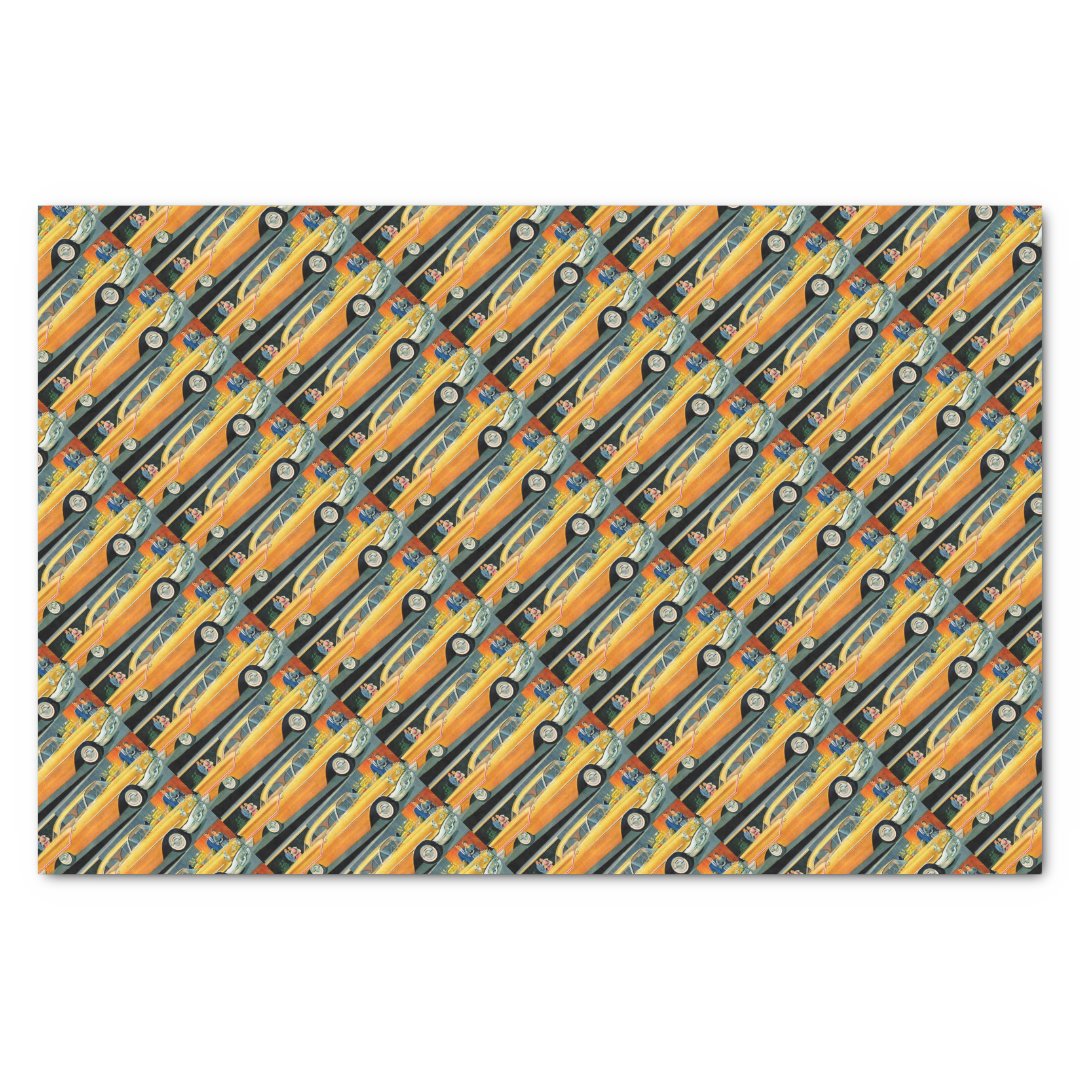 1950s golden Rocket 88 Oldsmobile Tissue Paper | Zazzle