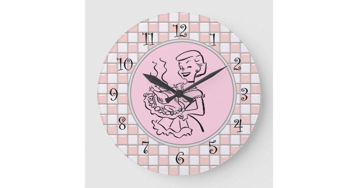 1950's Retro Wall Clocks | Zazzle