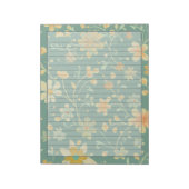 1950s Sage Green Retro Mid Century Floral Design Notepad | Zazzle