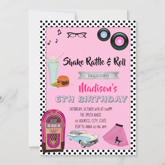 1950's theme party Invitation | Zazzle