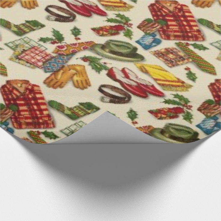 1950s Vintage Christmas Wrapping Paper | Zazzle