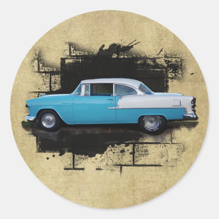1955 Chevy Bel Air- Classic Cars- Sticker | Zazzle.com
