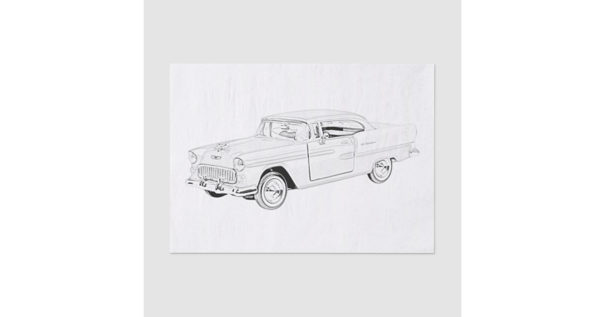 1955 Chevy Bel Air Tissue Paper | Zazzle