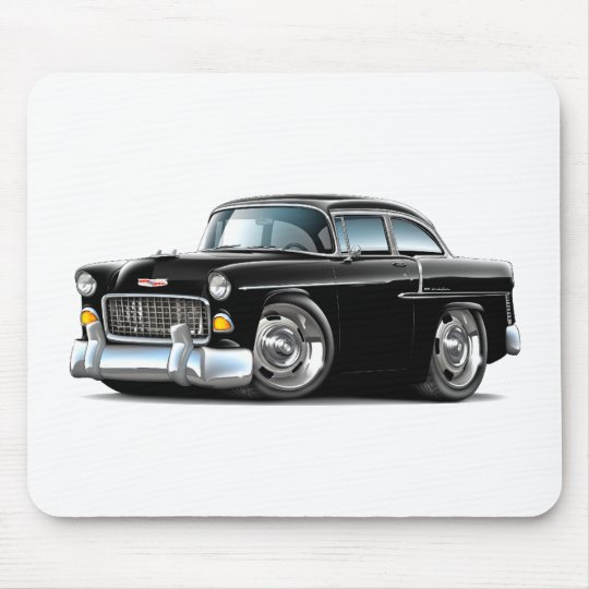 1955 Chevy Belair Black Car Mouse Pad | Zazzle