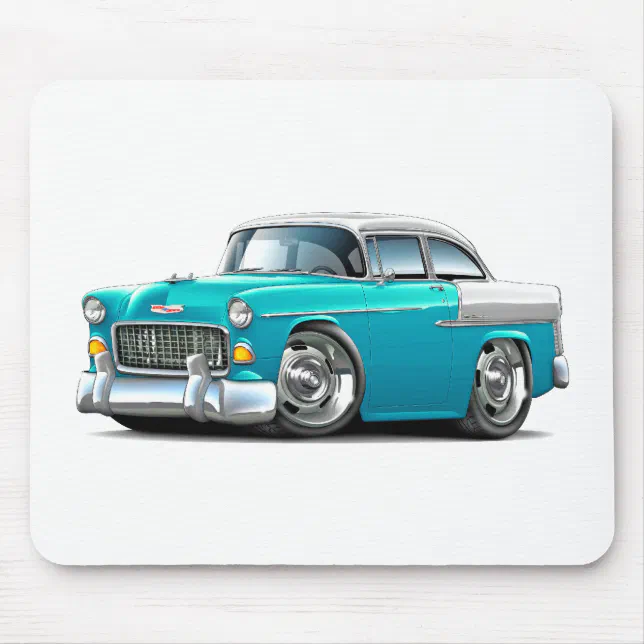 1955 Chevy Belair Turquoise-White Car Mouse Pad | Zazzle