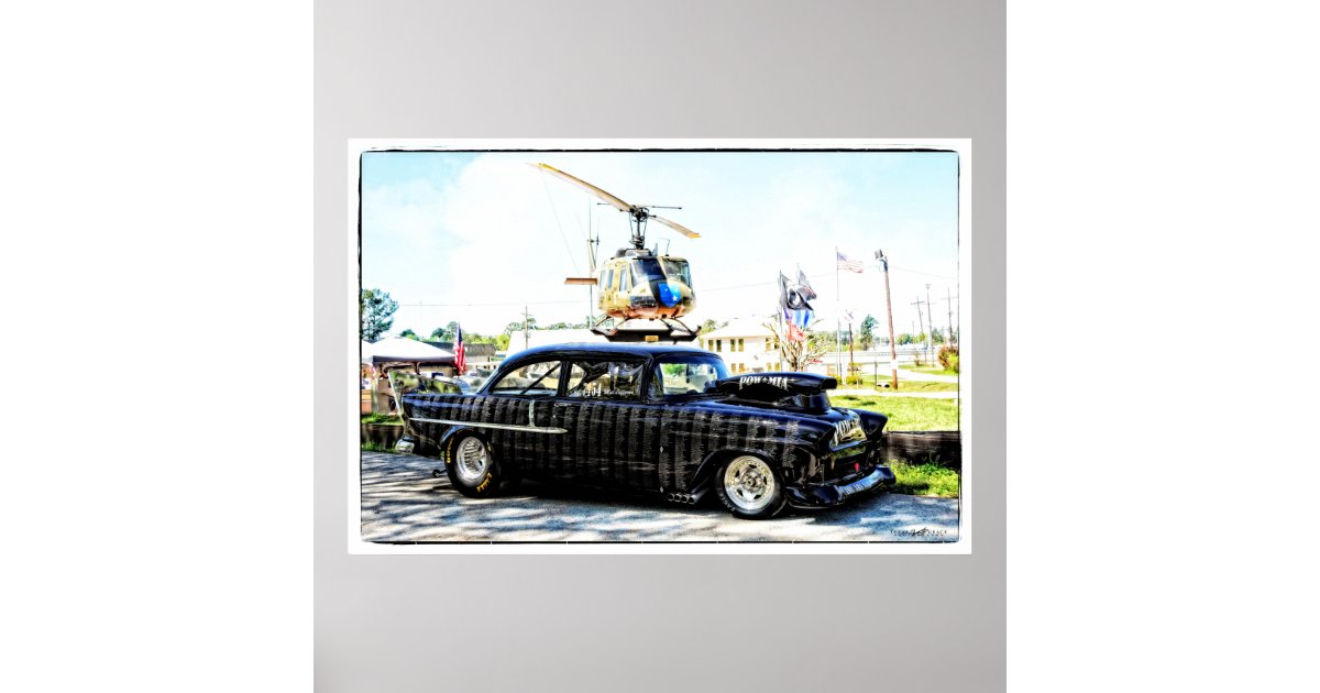 1955 Chevy POW-MIA Race Car Poster | Zazzle