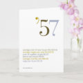 1957 Birthday Fun Facts Card | Zazzle