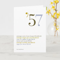 1957 Birthday Fun Facts Card | Zazzle