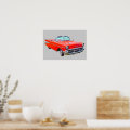 1957 Chevrolet Bel Air Convertible Antique Car Poster | Zazzle