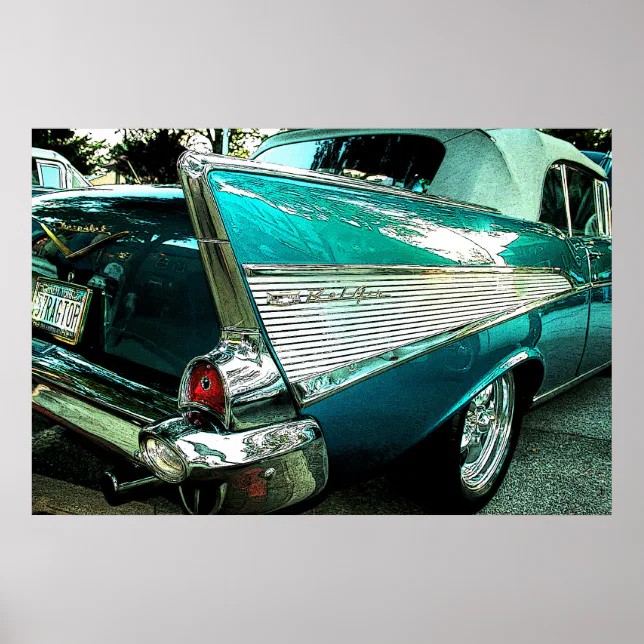 1957 Chevrolet Bel Air Convertible Poster | Zazzle
