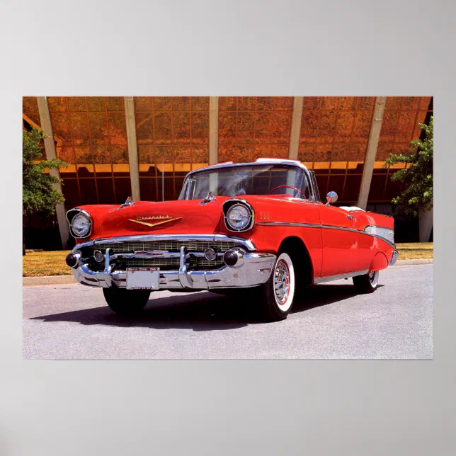 1957 Chevrolet Bel-Air Convertible Poster | Zazzle