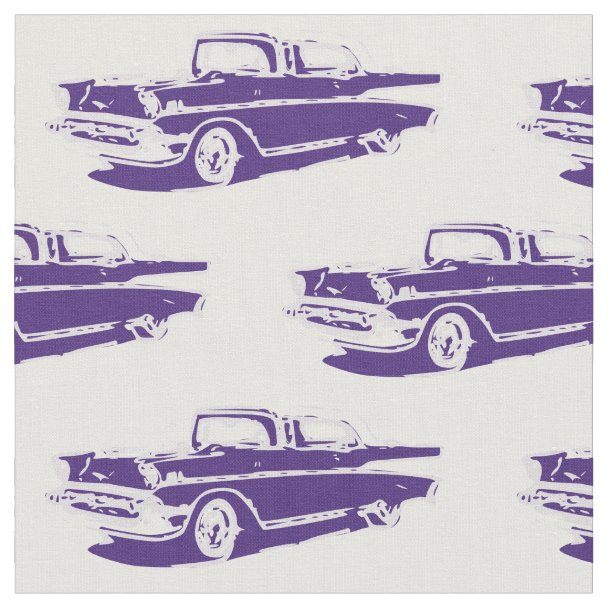 Fiat 500 Classic Car Fabric | Zazzle