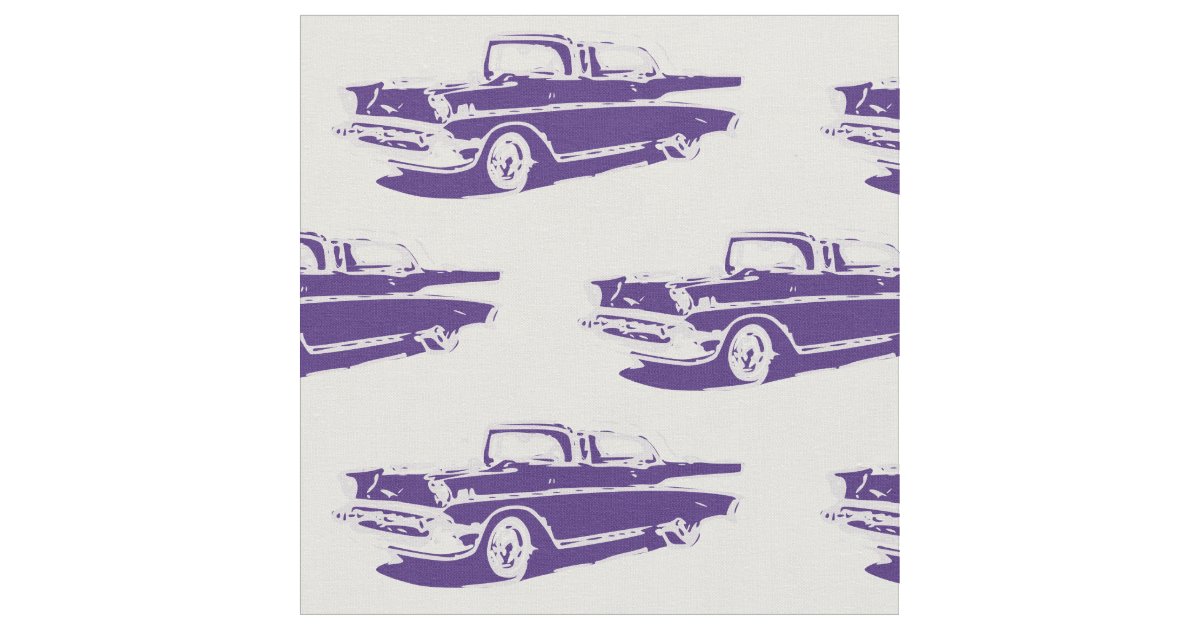 1957 Chevrolet Classic Car Fabric | Zazzle