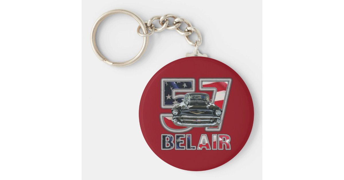 1957 Chevy Belair Key Chain. Keychain | Zazzle