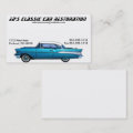 1957 Chevy Chevrolet Bel Air Classic car auto Business Card | Zazzle