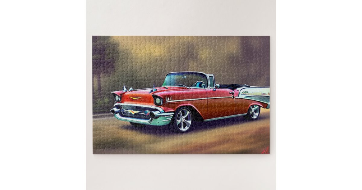1957 Classic Car Jigsaw Puzzle | Zazzle