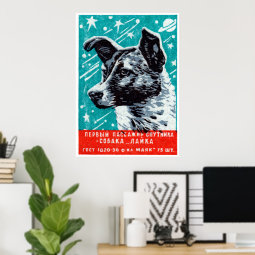 1957 Laika the Space Dog Poster | Zazzle